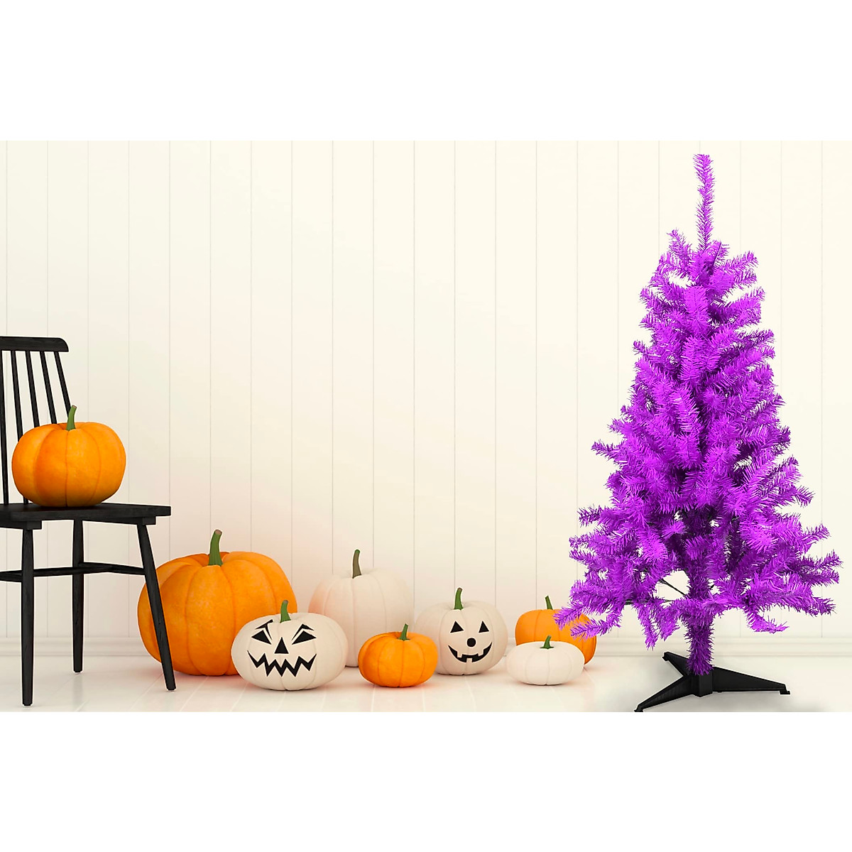 Tree Buddees Purple Halloween/Christmas Tree 4 Feet Tall Decoration