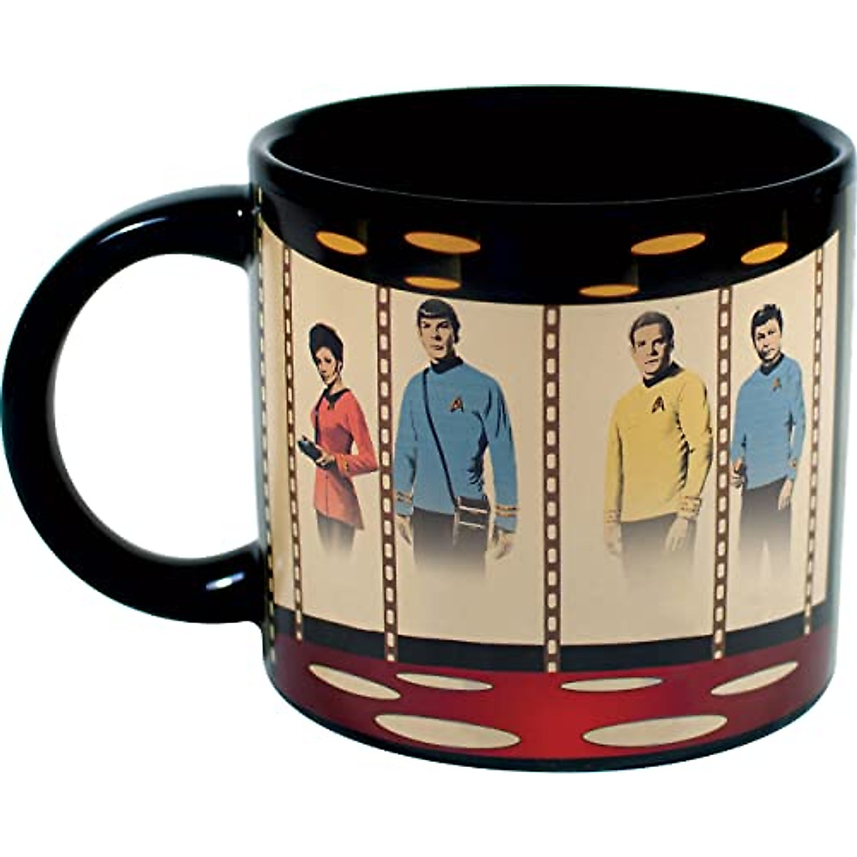 Star Trek Transporter Heat Changing Mug - Add Coffee or Tea and Kirk, Spock, McCoy and Uhura Appear on the Planet's Surface - Comes in a Fun Box,14 oz