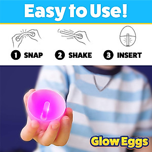 PartySticks 48 Easter Glow Eggs & 144 Mini Glow Sticks 192pcs Total, Glow-in-The-Dark Kids Teens Adults Easter Basket Stuffers Fillers Gift for Hunt Game, Party Favors, Boys Girls Classroom Prizes