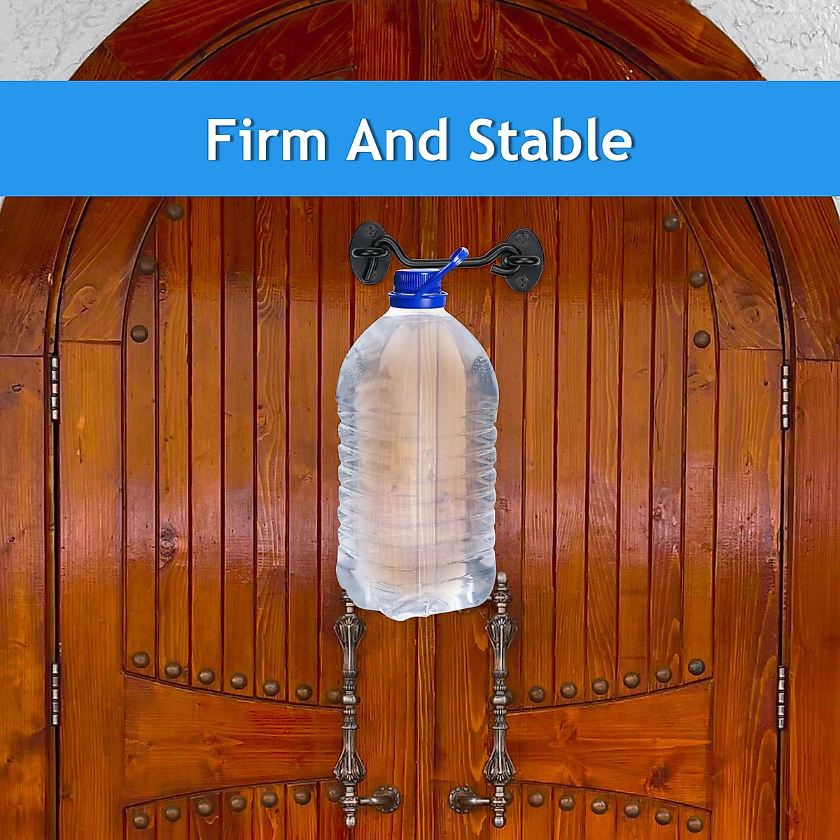 2 Pack Black Hook Lock for Door, 4 Inch Barn Door Latch Hook and Eye Latch with Screws Barn Door Lock Gate Latches for Fence Outdoor Window Cabinet Bathroom