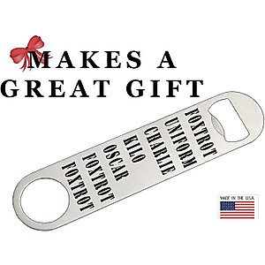Funny Military Alphabet Speed Bottle Opener Heavy Duty Gift For Veteran