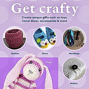 BeCraftee Crochet Hooks Kit - 31 Piece Set with 9 Ergonomic Hook Sizes, 6 Yarn Needles, Additional Knitting & Crochet Supplies and Carrying Case﻿