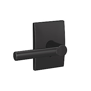 Schlage Custom FC21 BRW 622 CEN Broadway Lever with Century Trim Hall-Closet and Bed-Bath Lock, Matte Black