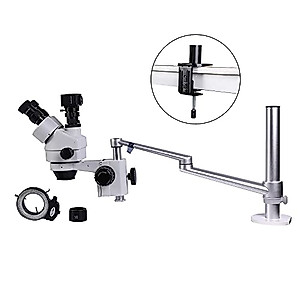 Adjustable Microscope Stand Holder Metal 25MM Pillar Binocular Trinocular Microscopio Bracket Table Clamp Support (Color : D, Size : See Figure)
