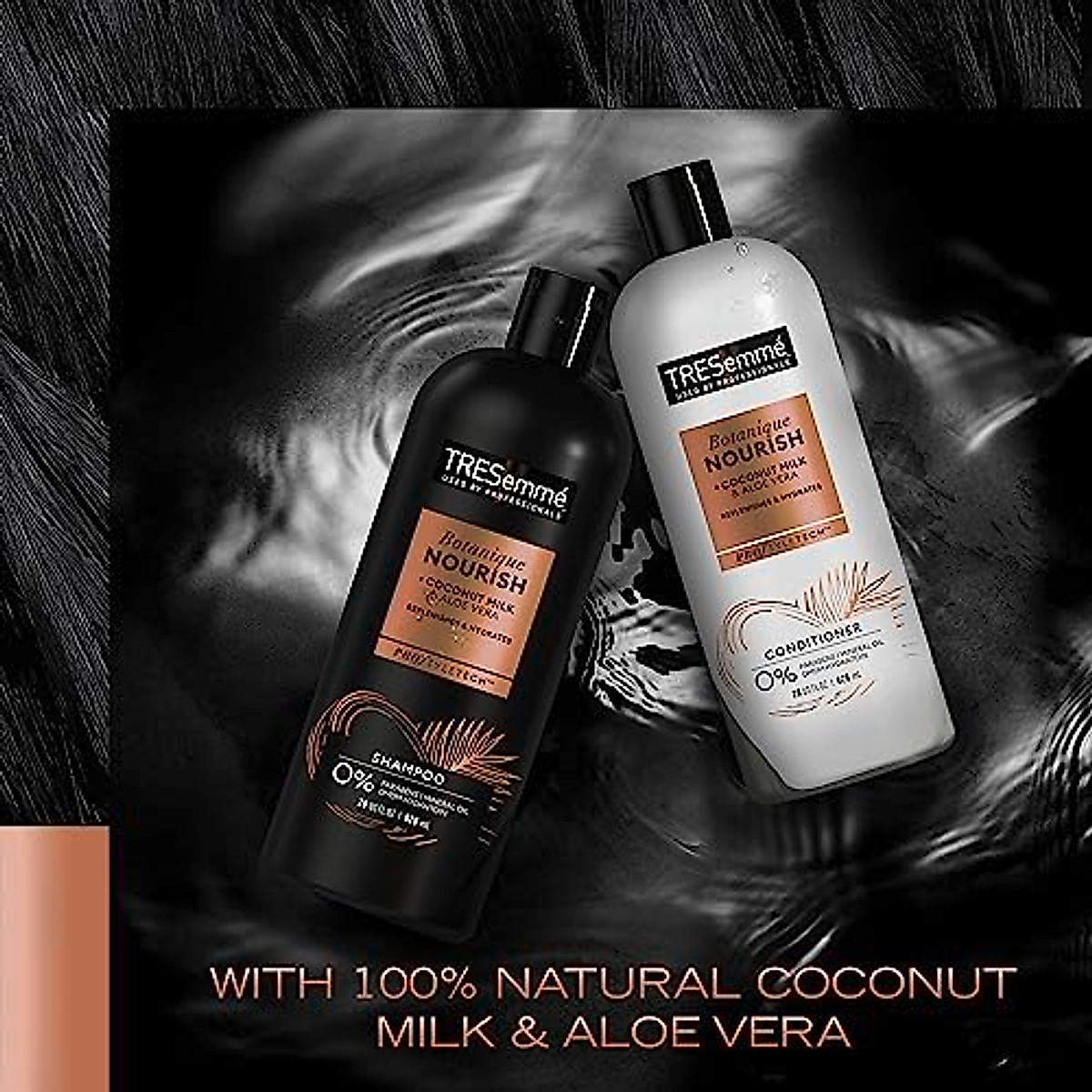 TRESemme Shampoo and Conditioner Set - Botanique Coconut Nourish Sulfate-Free Shampoo and Conditioner, Aloe Vera & Coconut Shampoo and Conditioner, 28 Fl Oz (2 Piece Set)