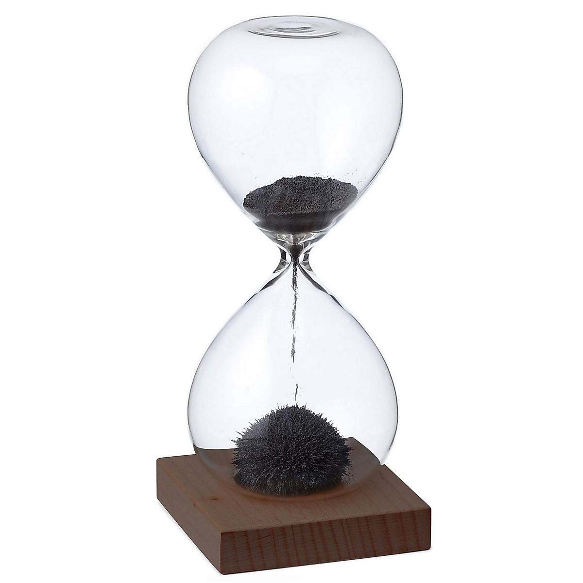 Magnetic Sand Glass Hourglass Timer with Wooden Base