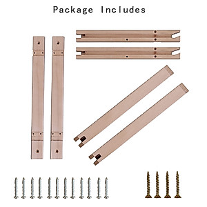 PRIADE Wall Mounted Wood Bracket for Hanging Sconce Pendant Lamp Kits, Planters, Lanterns, Wind Chimes, 12 Inch Floating Shelves Bracket, Set of 2 (Burlywood)