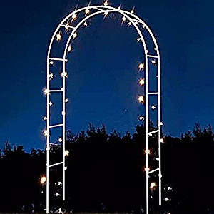 Extra Tall 7.2ft Garden Arch Trellis,11.5ft Wide Rose Archway,Support Trellis Arch Wedding Arch Flower Stand Decor Pergola Arbor,Weather Resistant (Color : White, Size : 31.5" X 9.8" X 78.5")