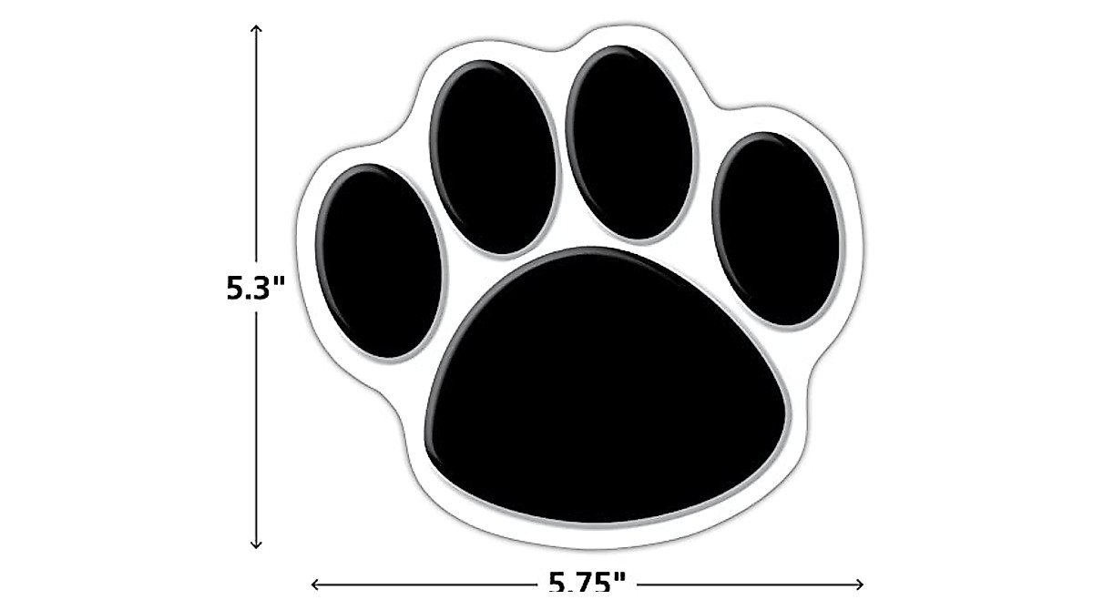 Teacher Created Resources Black Paw Print Accents for Classroom Decor