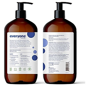 Everyone 3-in-1 Kids Soap, Body Wash, Bubble Bath, Shampoo, 32 Ounce (Pack of 2), Lavender Lullaby, Coconut Cleanser with Plant Extracts and Pure Essential Oils