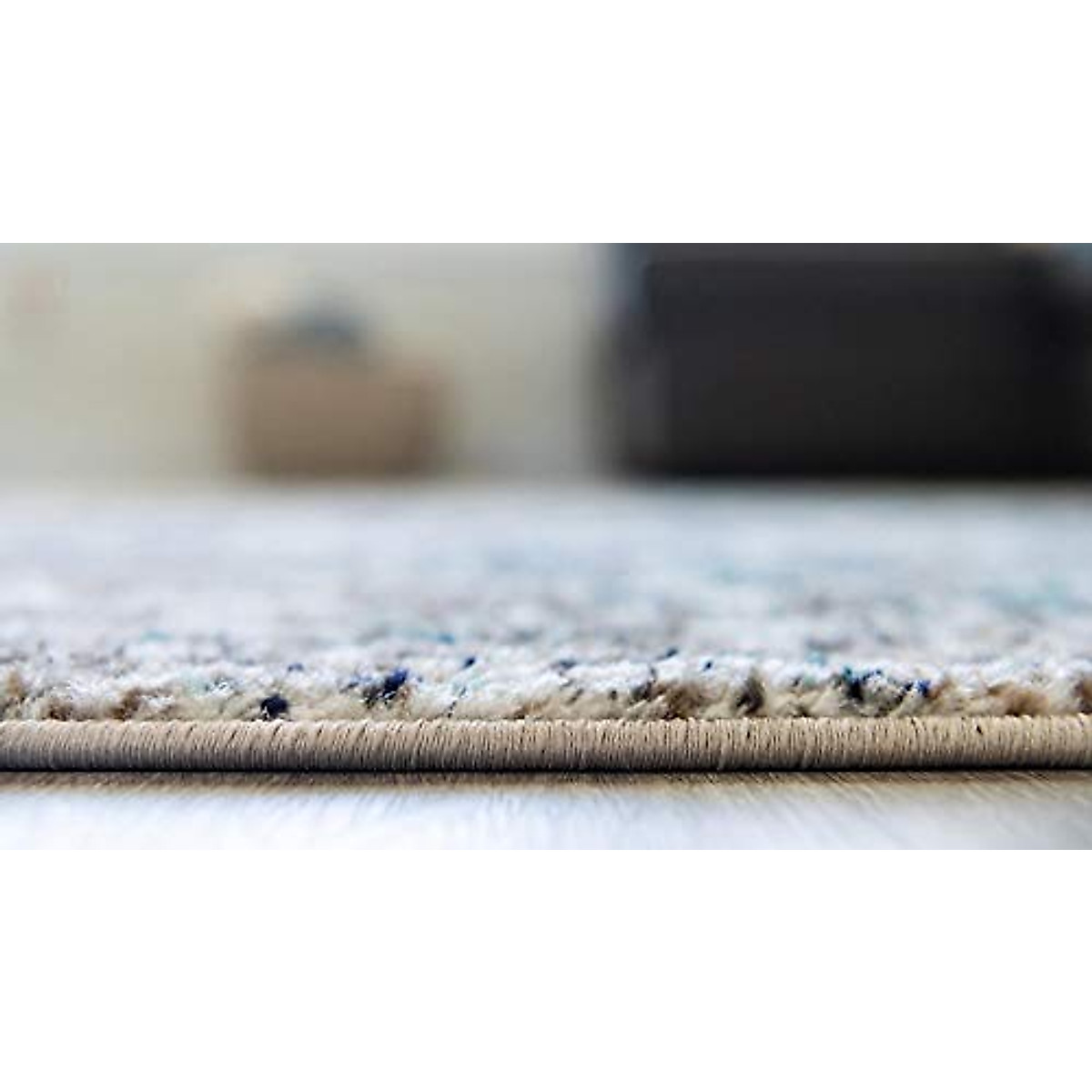 Rugs.com Arlington Collection Rug – 5 Ft Octagon Grey Medium-Pile Rug Perfect for Living Rooms, Kitchens, Entryways