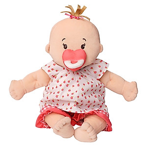 Manhattan Toy Baby Stella Peach with Light Brown Hair Soft First Baby Doll for Ages 1 Year and Up, 15"