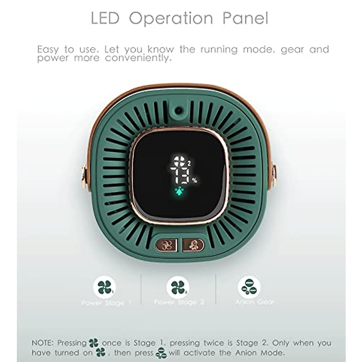 Mini Quiet Air Purifier - Portable and Cute Desk Air Purifier for Dorm, Office, Travel, Car, Classroom, Bedroom, Green