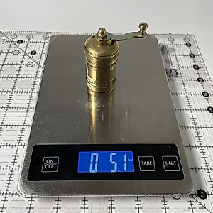 Small Pocket Pepper Mill 3 Brass Vintage Style