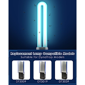 PACETAP 4 Pack 9W Bulbs 21050 Replacement Compatible with DynaTrap Models DT3009, DT3019 and DT3039, U Shape Replacement Bulbs Light for DynaTrap