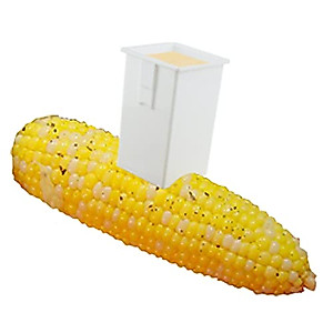 WHYHKJ 2PCS Corn Cob Butter Holder Spreads Butter Dispenser Plastic Butter Spreader