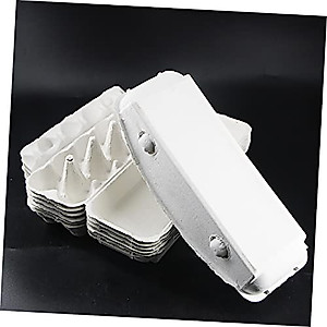 Cabilock 30 Pcs Pulp Egg Tray Egg Basket Egg Storage Case Portable Fridge Egg Cartons for Chicken Eggs Reusable Egg Storage Tray Garbage Portable Refrigerator Egg Trays Bulk Eggs