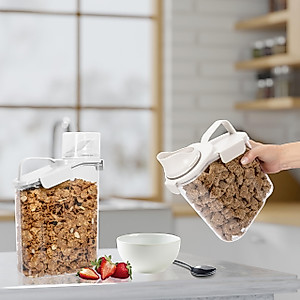 Oggi Easi Pour Airtight Food Storage Containers - Cereal Containers Storage, Rice Dispenser, Cereal Dispenser, Snack Storage Containers, Pasta Containers Storage, Containers with Lids - 80oz / 2.4lt