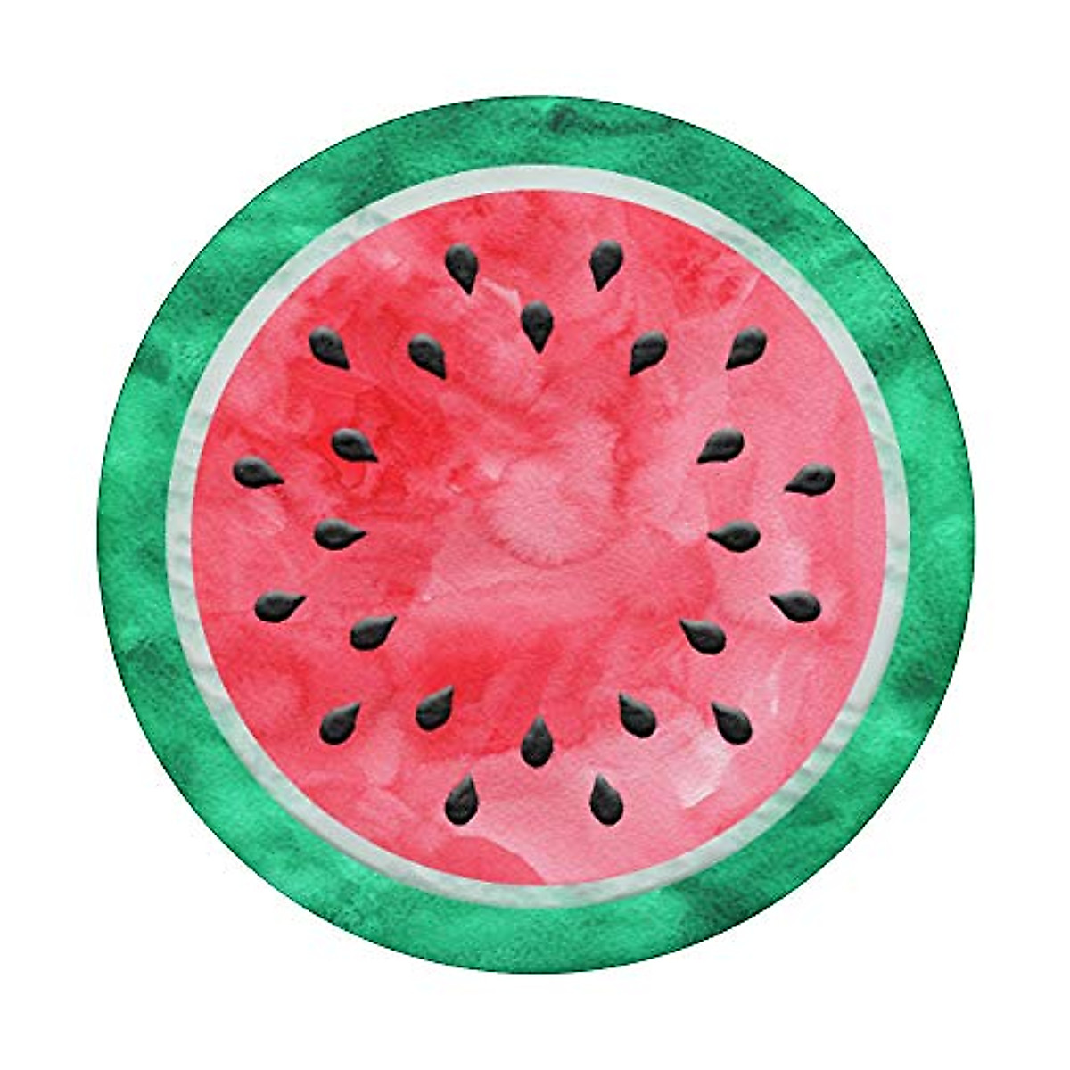 Watermelon Slice Cross Section Watercolor Style Red Green PopSockets PopGrip: Swappable Grip for Phones & Tablets