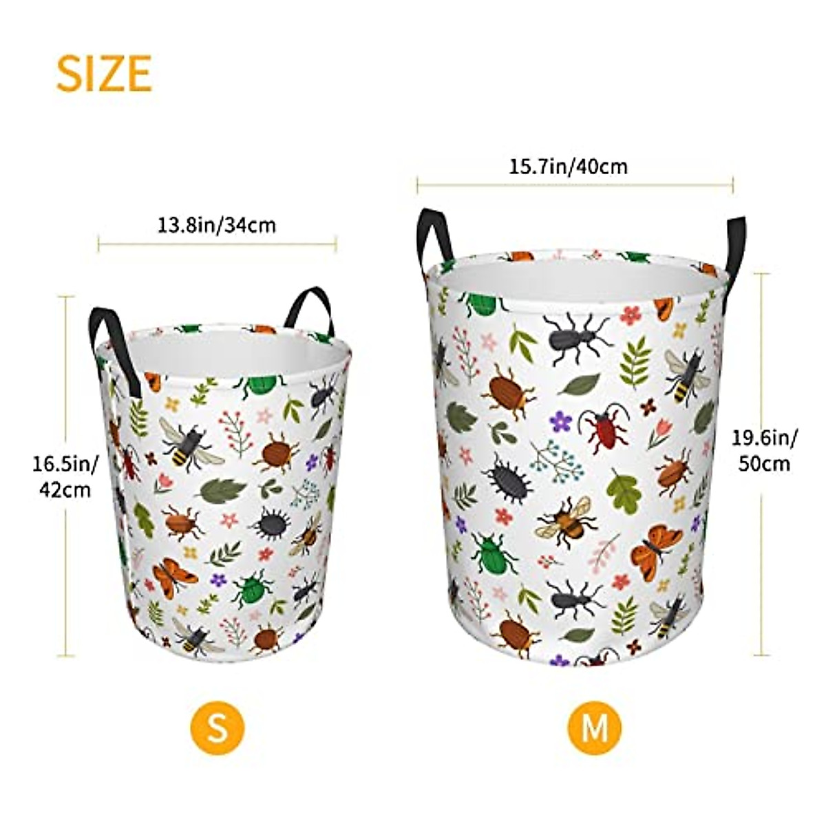 Insect Laundry Hamper Cute Laundry Baskets Large Boys Girls Clothes Hampers Animals Organizer Hamper Dirty Clothes
