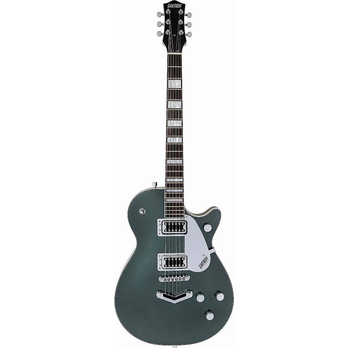 Gretsch G5220 Electromatic Jet BT Jade Grey Metallic w/V-Stoptail & Black Top Broad'Tron Pickups