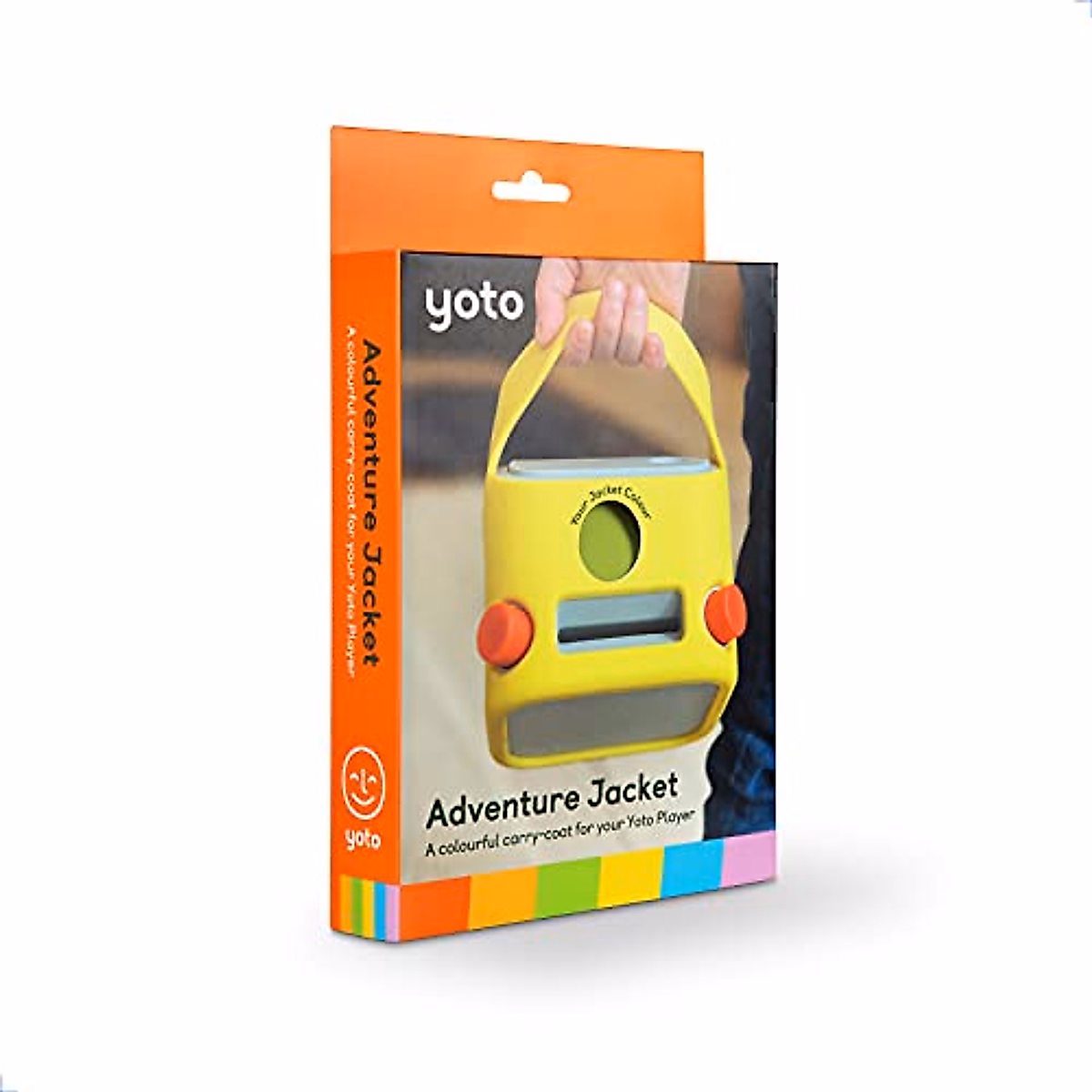 Yoto Player Adventure Jacket in Green Apple – Protective Sleeve Case Carrier for Kids Yoto Player, Silicone Skin Cover with Easy-to-Carry Handle, Accessory Gift for Children Boys Girls