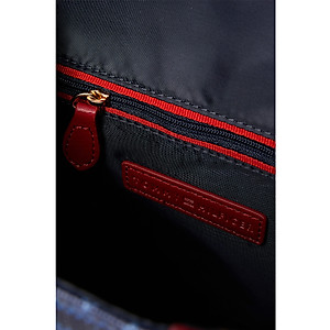 Tommy Hilfiger Kennedy II Flap Backpack w/Hangoff-Coated Square Monogram Tommy Navy/Charcoal Blue One Size