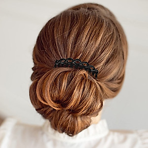 Prasacco 16 Pcs Women Hair Comb Accessories Plastic Twisthair French Hair Side Combs Hair Clips for Bridal Wedding Veil Teeth Hair Combs for Women Girls