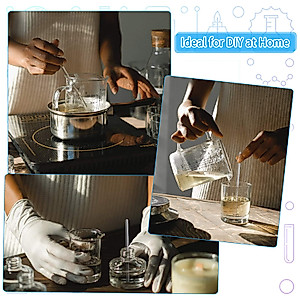 20 Glass Stirring Rods Stir Stick with Both Round Ends 12 Inch Long 7 mm Diameter and 6 Inch Long 5 mm Diameter, 10 for Each Size for Lab Kitchen Science Education and Stir Hot Cold Beverage Cocktails