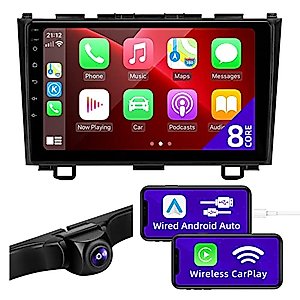 CGOGC Android 10 Car Radio Compatible with Android Auto Wireless Carplay for Honda CRV 2007 2008 2009 2010 2011 8core 1280X720 IPS Touch Screen Stereo Bluetooth GPS Navigation Media Player Head Unit