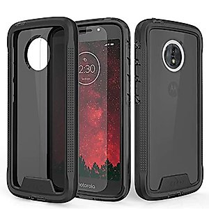 Zizo Ion Series Compitable with Moto e5 Cruise Case Military Grade Drop Tested with Tempered Glass Screen Protector e5 Play Black Smoke