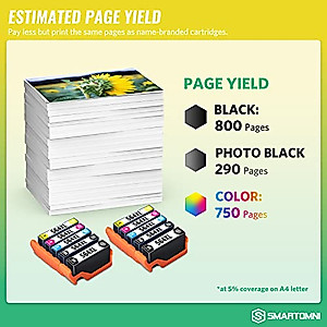 S SMARTOMNI Compatible 564 XL Ink Cartridge Replacement for HP 564XL 564 for HP Photosmart 7520 D7560 C6350 B8550 B110c Estation C510a Premium C309a C310c C410b Deskjet B210b(Photo Black Included)