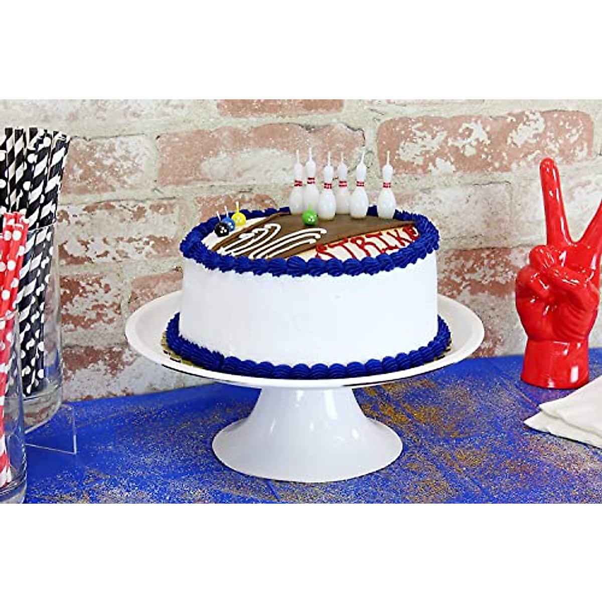 Cornucopia Bowling Cake Candle Set (20-Piece Pins and Balls Birthday Candle Set), 20 Candles Total with 12 Pins and 8 Colored Balls