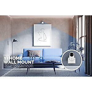 Wall Mount for YI Home (3 Pack) Security Camera - Adhesive Holder, No Hassle Bracket, Strong 3M VHB Tape, No Screws, No Mess Install (White) by Brainwavz