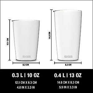 SIGG - Insulated Coffee Cup - Travel Mug Neso Pure Ceram - Dishwasher Safe - BPA Free - 18/8 Stainless Steel - White - 10 Oz