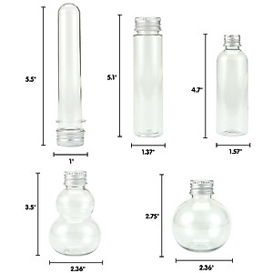 VMNlooking Sensory Bottles Kits for Calm Down Corner Supplies Magic Mixies Sensory Toys for Toddlers1-3 Kids with Glitter, 5 Fun Shaped Containers