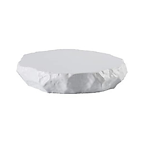 KOWMcp Dinner Plates Creative Stone Ceramic Plate Row Plate Dessert Plate Black and White Gold Special Shape Tableware Dinner Plate