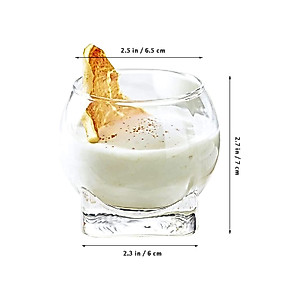 AEFPOYMXU Glass Cute Dessert Bowls Set of 4 Clear Ice Cream Cups Small Dessert Bowls Sundae Bowls for Kitchen Prep Snack Dessert Dishwasher Safe（200ML）