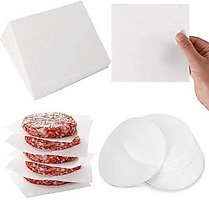 CHDHALTD 4/5/6inch 500pcs Patty Paper Caramel for Burger Press, Patty Serperate and Cake Baking Candy Wrapper Paper(4inch-Round)