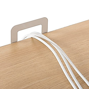 ZINUS Dominic 59 Inch White Metal Corner Desk with Storage Drawer / L-Shaped Computer Desk / Office Desk / Easy, Bolt Free Assembly, Natural