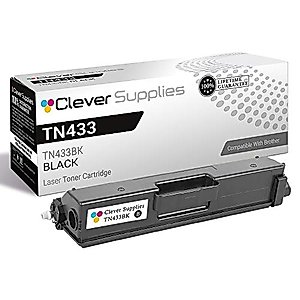 CS Compatible Toner Cartridge Replacement for Brother TN433 TN431 TN-433 TN-431 TN433BK/TN431BK Black for HL-L8260CDW HL-L8360CDW HL-L8360CDWT HL-L9310CDW HL-L9310CDWT HL-L9310CDWTT