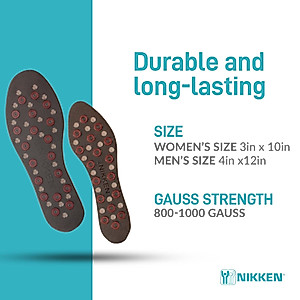 Nikken Kenko mStrides® Insoles 20201 Women Shoe Sizes 5 to 9 - Pair -Cut to Fit - Magnetic Technology
