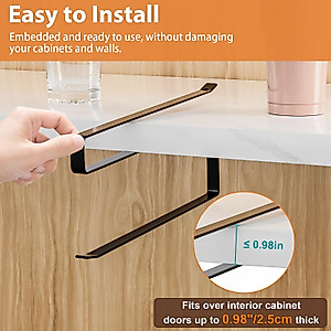 Liktadr Premium Tumbler Lid Organizer, Lid Organizer-Paper Towel Holder Under Cabinet, Easy Install-Space Saving Design Drinking Tumbler Lid Storage for Kitchen Organizers and Storage(Black)