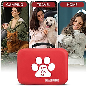 NENUMM Adventure Medical Pet First Aid Kit for Dogs & Cats - Waterproof, Lightweight EVA Emergency Kit with Organized Storage, Essential camping essentials, travel essentials