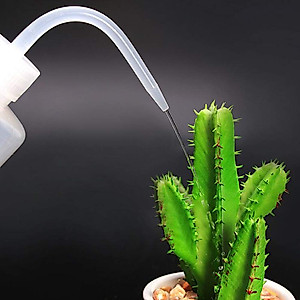 VANTOBEST 2Pcs 1000ml/34oz Clear Plastic Wash Bottle Plastic Squeeze Tattoo Bottle with Narrow Mouth Squirt Bottle Containers Cans Pots Watering Tool for Gardening Lab Industry