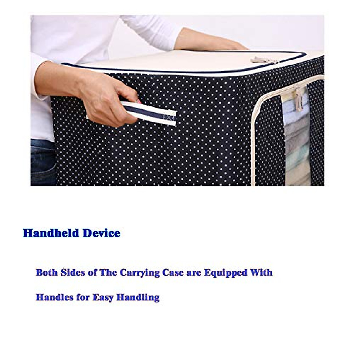 GUO FENG DIAO Steel Frame Storage Box Oxford Cloth Storage Box Quilt Storage Box Folding Wardrobe Fabric Extra Large Storage Bag