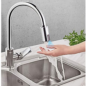 GQU Touchless Automatic Faucet Motion Sensor Adapter Tap Autowater For Kitchen Bathroom Sink, Hand Free Aerator, Smart Faucet Sensor (Null)