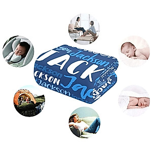Dr.TOUGH Personalized Blanket for Kids Adults Name Blanket Personalized Throw Blanket Flannel Customized Blanket for Christmas Birthday Gifts