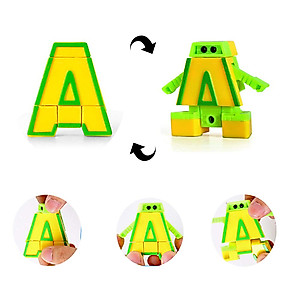 Odowalker Alphabet Robot Action Figures 26 Pieces 2" Letters Alpha Bots Educational ABC Preschool Learning Stem Montessori Classroom Teaching