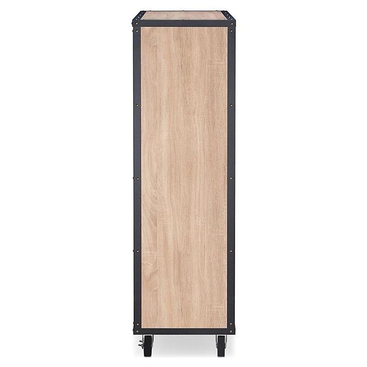 Acme Bemis Wooden Chest with Caster Wheels in Weathered Light Oak